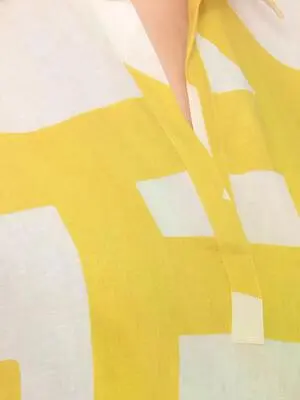 EMME Abstract Print Linen Shirt