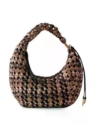 Borbonese Woven Design Tote Bag - Brown