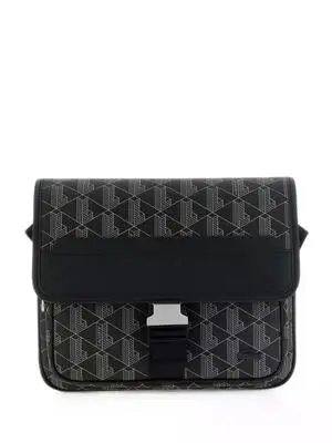 Lacoste The Blend Monogram-pattern Messenger Bag - Black