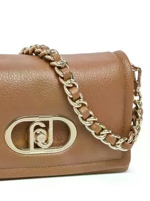 Liu Jo Medium Lapuffy Bag With Embossed Effect And Chain Strap - Brown