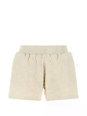 Off-White Logo-jacquard Terry Mini Shorts - Neutrals