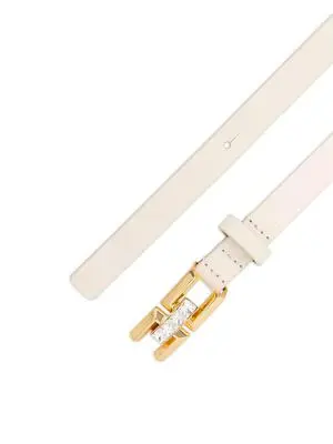 Elisabetta Franchi Crystal-embellished Logo-buckle Belt