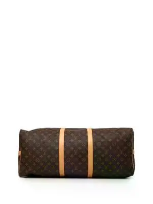 LOUIS VUITTON Monogram Keepall Bandouliere 60 Travel Bag - Brown
