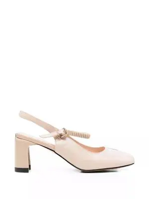 LINDA BAUMANN Buckle-fastening Slingback Pumps - Neutrals