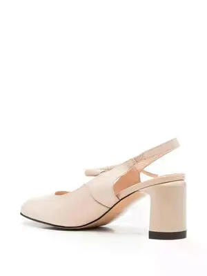 LINDA BAUMANN Buckle-fastening Slingback Pumps - Neutrals