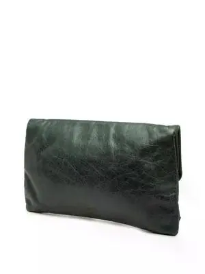 Balenciaga Lambskin Motocross Giant 21 Envelope Clutch Bag - Green