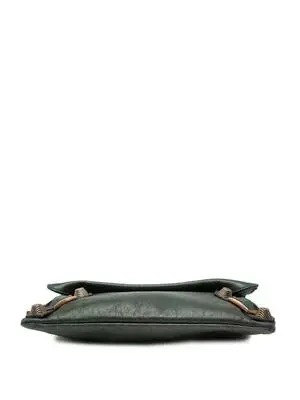 Balenciaga Lambskin Motocross Giant 21 Envelope Clutch Bag - Green