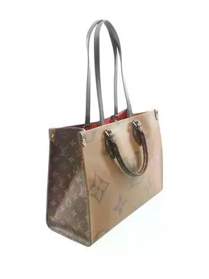 LOUIS VUITTON Monogram Reverse Giant Onthego Mm Satchel - Brown