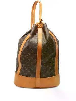 LOUIS VUITTON 1997 Monogram Randonnee Gm Backpack - Brown