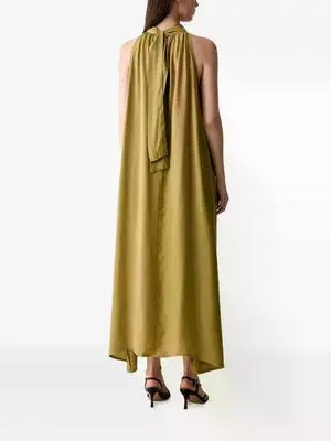 VICOLO Halterneck Pleated Maxi Dress