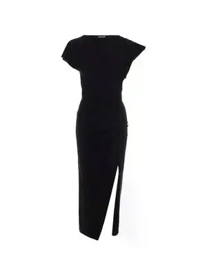 Isabel Marant Étoile Nadela Ruched Side-slit Maxi Dress - Black