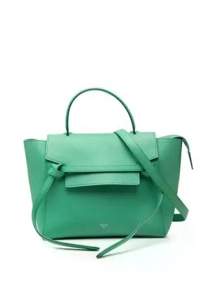 Celine Micro Grained Calfskin Belt Bag Satchel - Green