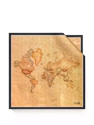 ALVIERO MARTINI 1° CLASSE Geo Silk Scarf - Neutrals