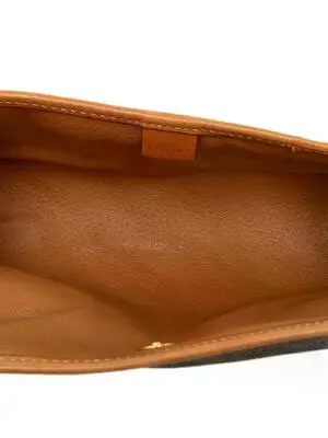 Celine Macadam Coated Canvas Clutch Bag - Brown