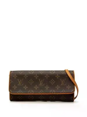 LOUIS VUITTON 2011 Monogram Pochette Twin Gm Crossbody Bag - Brown