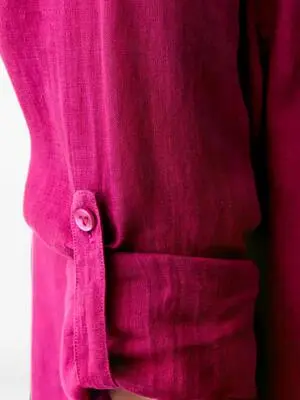 Vilebrequin Linen Shirt Dress With Roll-tab Sleeves