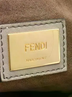 Fendi Large Leather Peekaboo Satchel - Brown