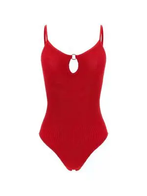 Hunza G Toni Ring-detail Swimsuit - Red