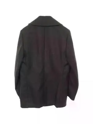 MAISON MARGIELA 2010s Notched Lapels Pea Coat - Black
