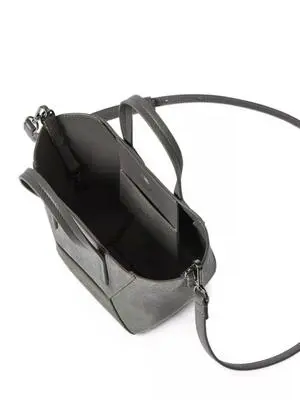 Brunello Cucinelli Suede Bc Duo Mini Bag With Monili - Grey