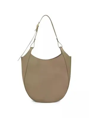 Longchamp Le Foulonné Grained Leather Shoulder Bag - Neutrals