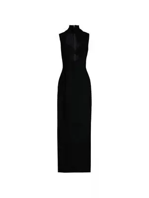 ROKSANDA Kamaria Cutout Crepe Maxi Dress - Black