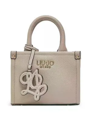 Liu Jo Mini Bag With Jacquard Shoulder Strap - Neutrals