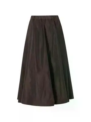 Aspesi Elasticated-waistband Flared Midi Skirt - Brown