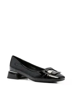 LINDA BAUMANN Buckle-detail Block-heel Pumps - Black