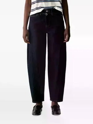 Dkny Buckle-detail Tapered-leg Jeans - Blue