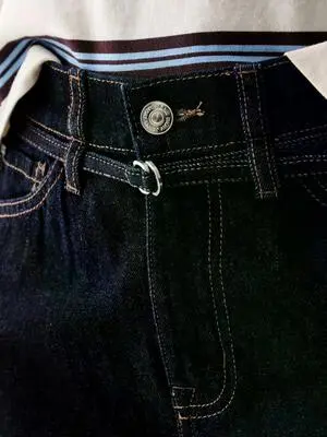 Dkny Buckled Tapered-leg Jeans