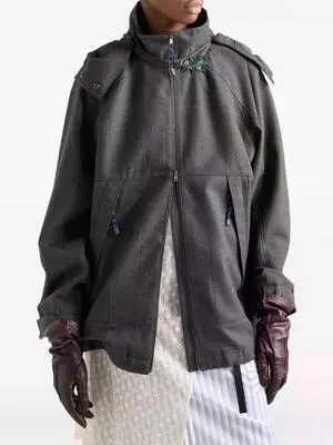 Prada Mélange Hopsack Wool Jacket