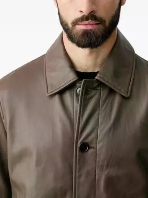 JOOP! Leather Button-up Jacket