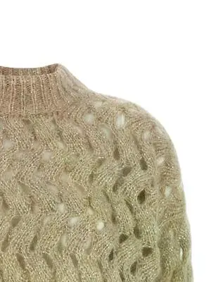Brunello Cucinelli Dazzling Waves Openwork Sweater