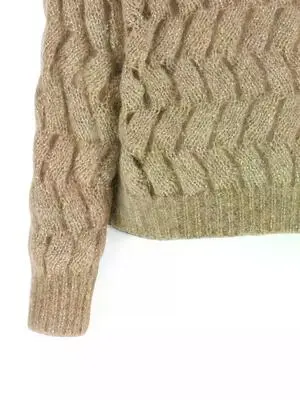 Brunello Cucinelli Dazzling Waves Openwork Sweater