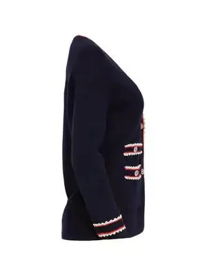 Maje Moulinette Contrast-trim Cardigan