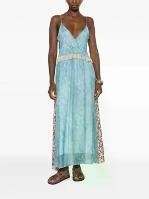 BIKINI MI.MA Paisley Print Fringed Maxi Dress