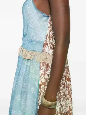 BIKINI MI.MA Paisley Print Fringed Maxi Dress