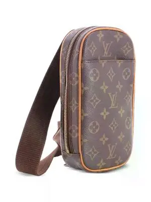 LOUIS VUITTON Pochette Gange Monogram Canvas Belt Bag - Brown