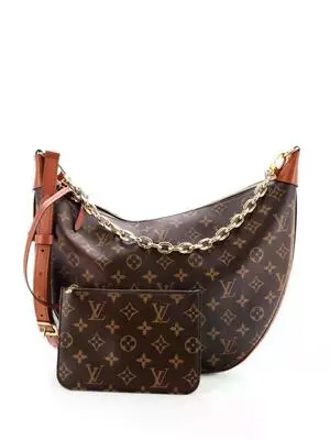 LOUIS VUITTON Loop Reverse Monogram Canvas Hobo Bag - Brown