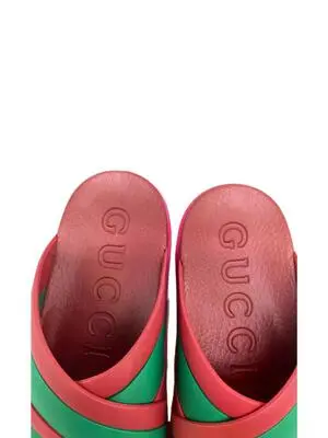 Gucci Web Criss-cross Slide Sandals