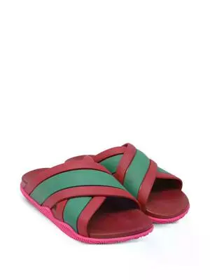 Gucci Web Criss-cross Slide Sandals