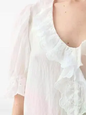 HOSS INTROPIA Carina Ruffled Broderie-anglaise Blouse
