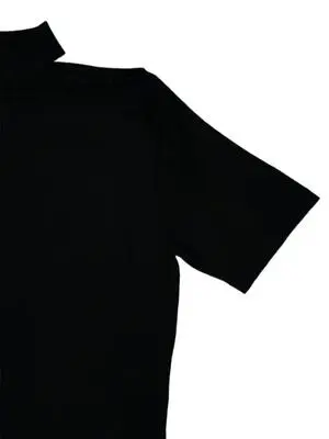 COURREGES Cut-out Merino Wool High Neck T-shirt