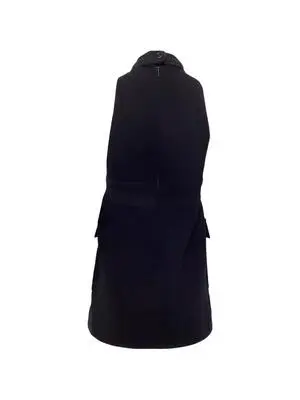 Saint Laurent Wool Cut-out Turtleneck Mini Dress