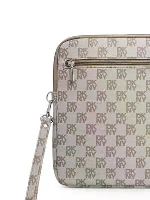 Dkny Monogram-print Logo-plaque Laptop Bag