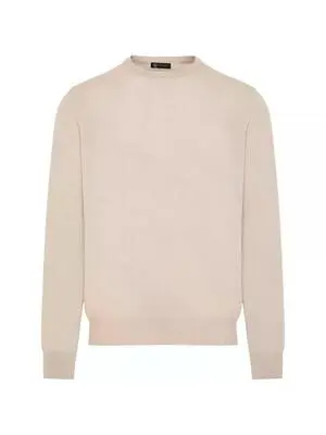 Colombo Crew-neck Ribbed-trim Sweater - Neutrals
