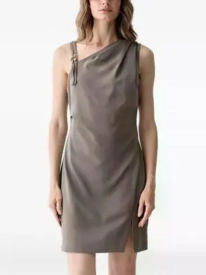 Guess Livia Asymmetric Mini Dress - Brown