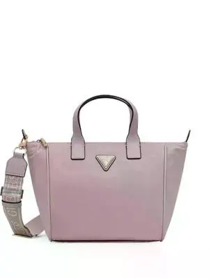 Guess Logo Plaque Tote Bag - Purple
