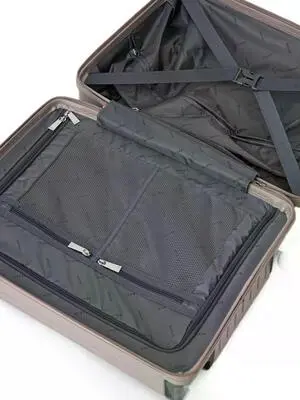 Guess Logo-plaque Ridged Suitcase